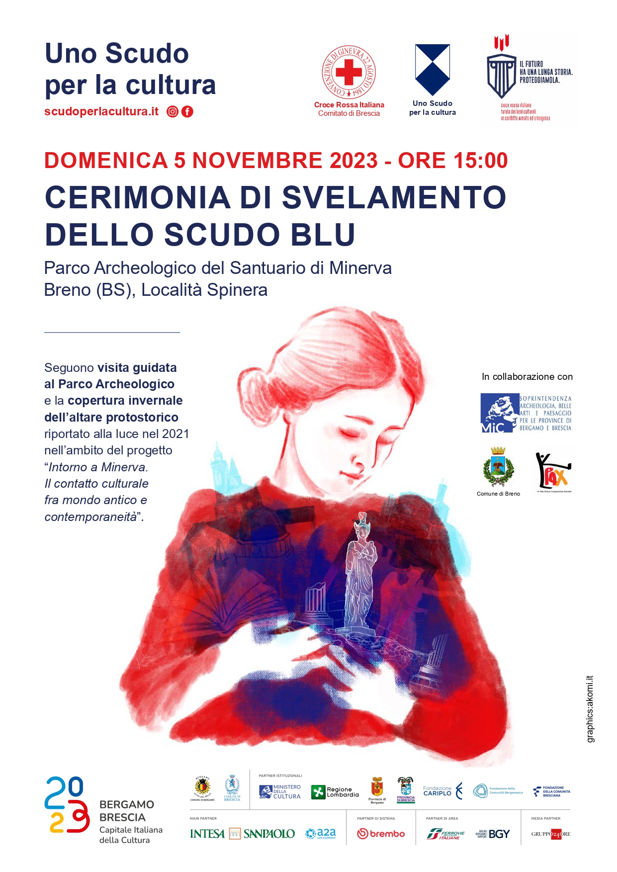 Al Santuario di Minerva di Breno lo Scudo Blu - Scudo per la cultura